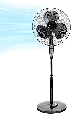 Amazon.com: HOLMES 18" Stand Fan, 75° Oscillation, 3 Speeds, 5 Blades ...