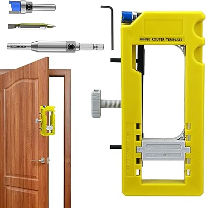 Door Hinge Mortise Jig Kit | Door Hinge Router Template with Silicone ...