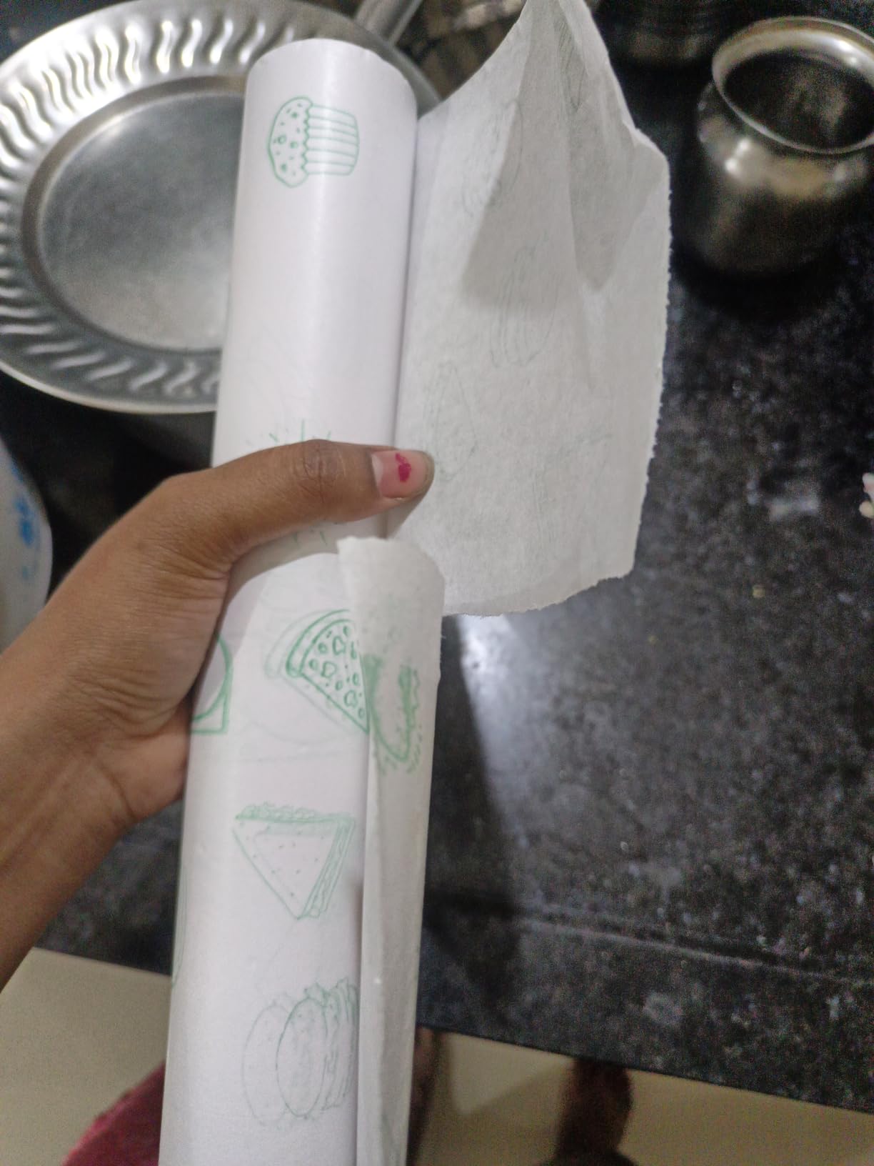 Buy THEBEBYSCO Sheffo Butter Paper Roll | Chapati Wrap | Burger Wrap ...