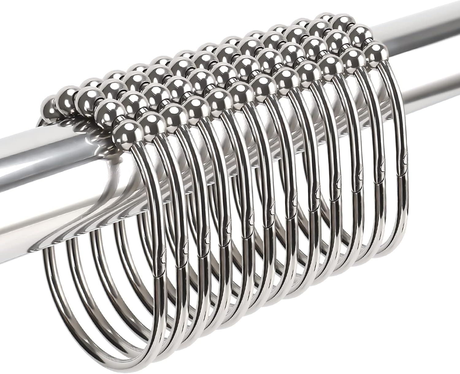 Amazon.com: MENGJINGO Wide Shower Curtain Hooks, Rust Proof Stainless ...