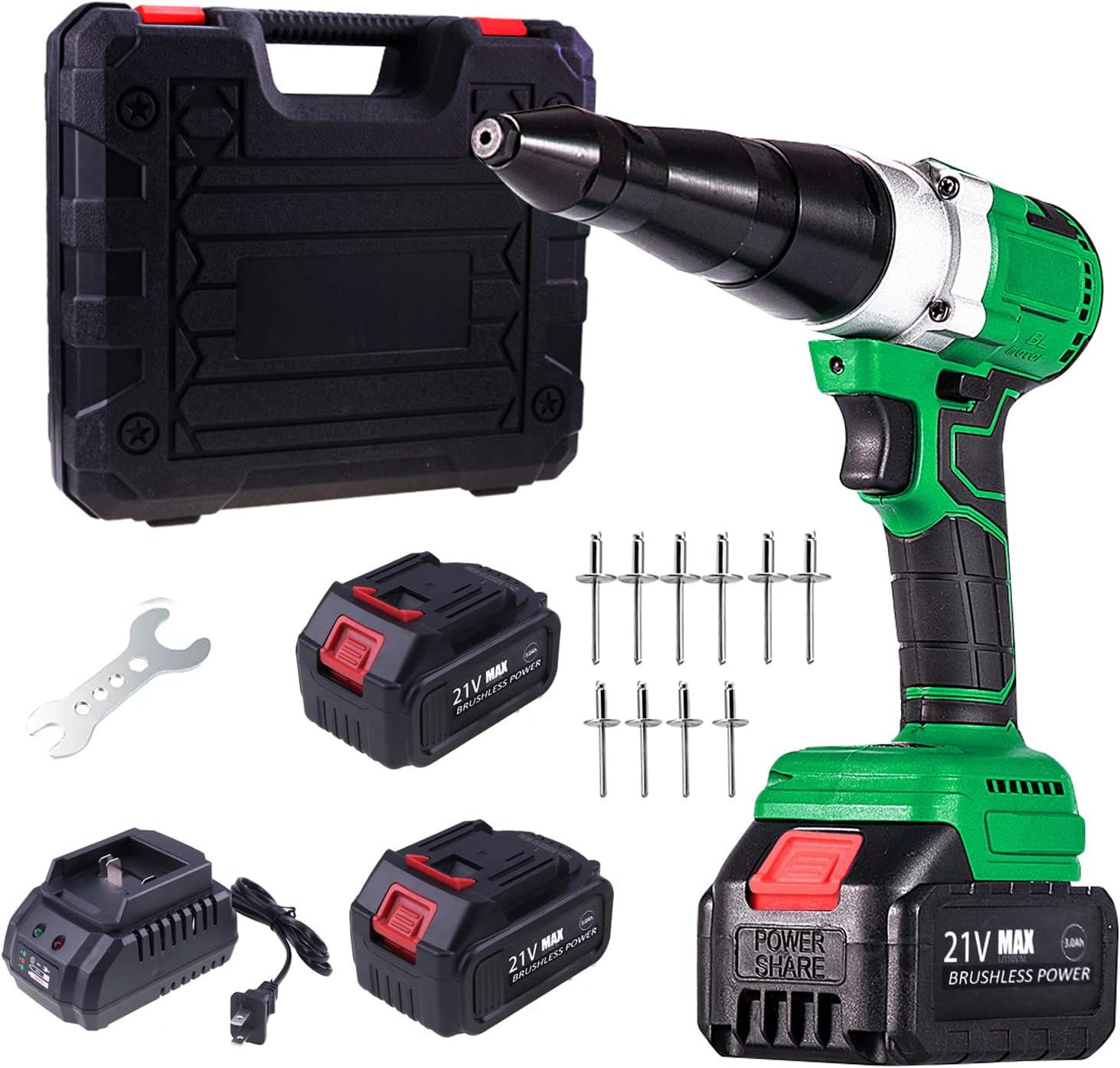Amazon.com: HIFESON Cordless Rivet Gun Tool, 26V Electric Automatic ...