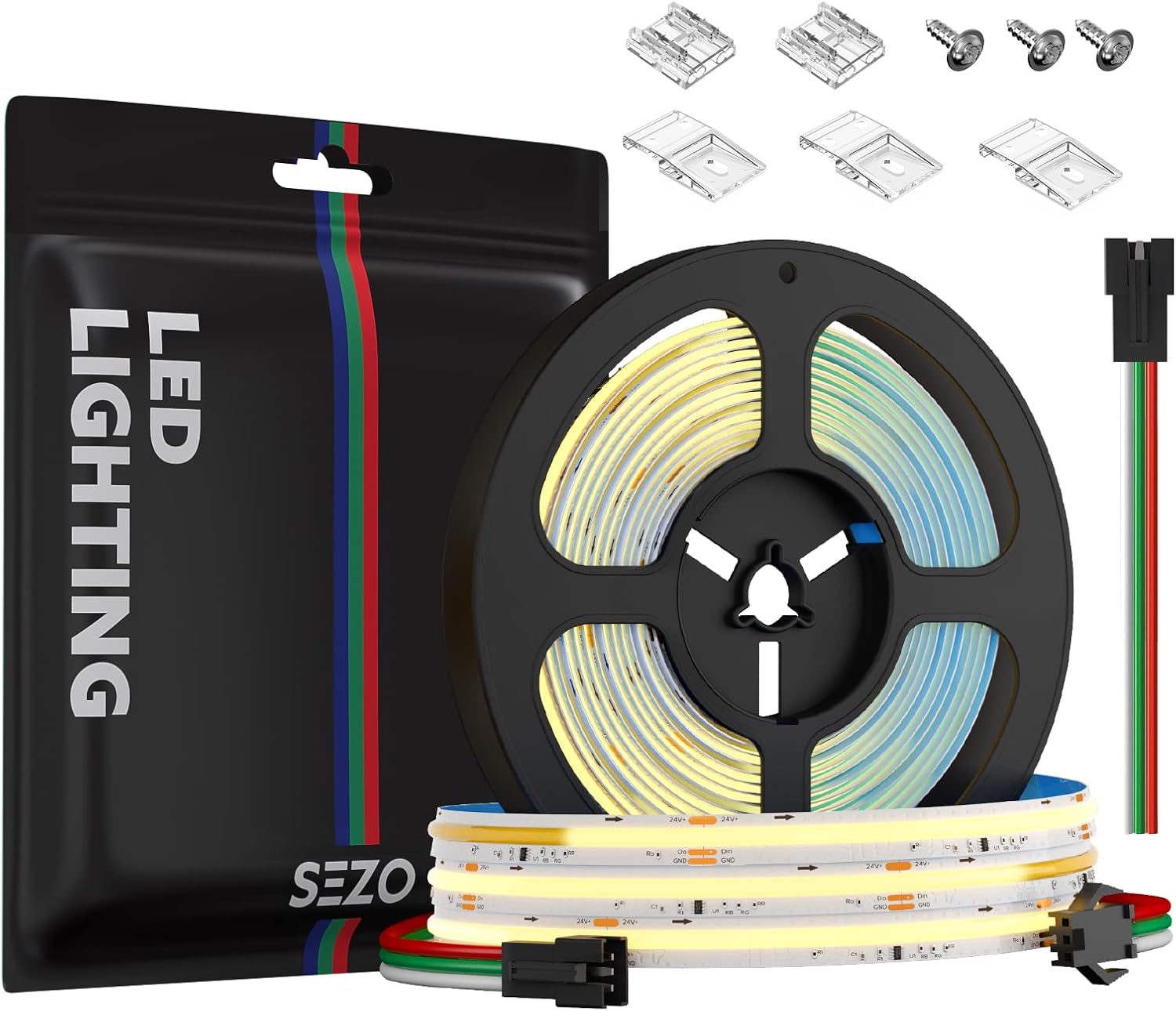 Amazon.com: SEZO FCOB IC Addressable LED Strip COB+WS2811 IC 3000K Warm ...