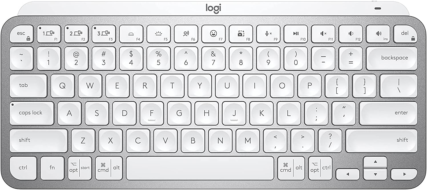 Amazon.com: Logitech MX Keys Mini Wireless Illuminated Keyboard for ...