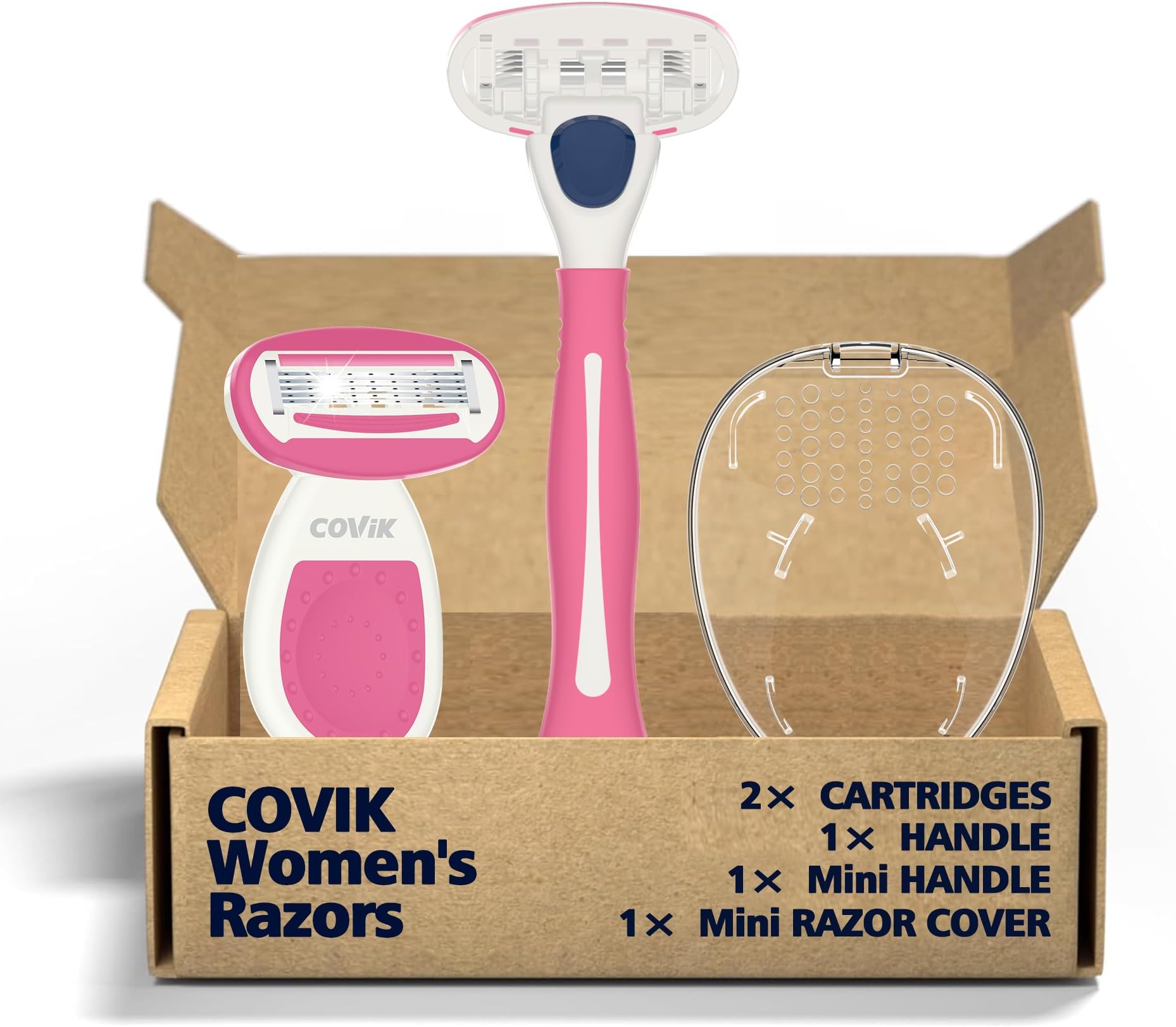 Amazon.com: Travel Razors for Women Include 1 Handle and 5 Cartridges ...