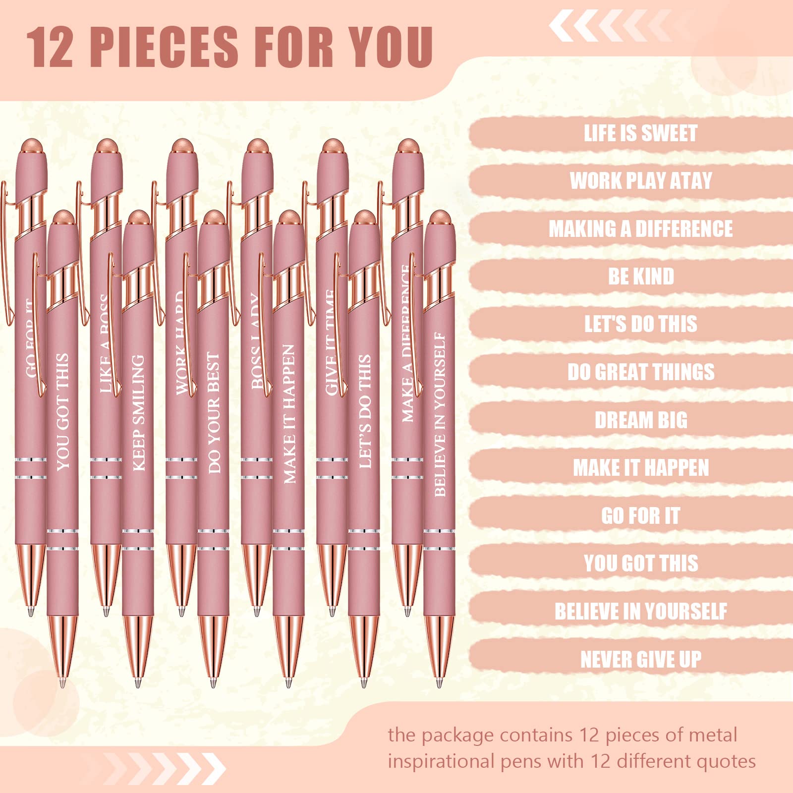 Snapklik.com : Zonon 12 Pieces Quotes Pen Inspirational Ballpoint Pen ...