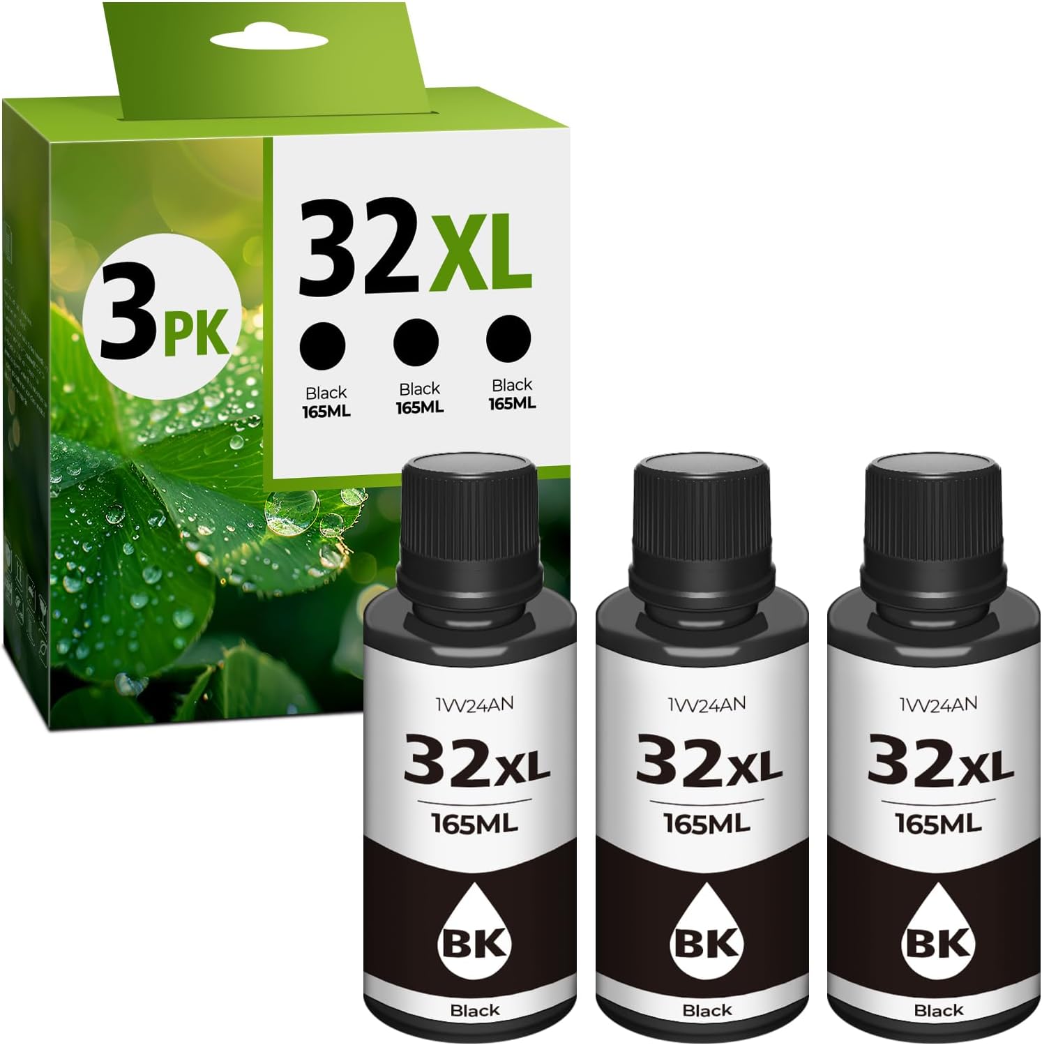 Amazon.com: 32XL Black Ink Bottle Compatible with HP Smart Tank 5101 651 7602 5000 6001 7001 ...