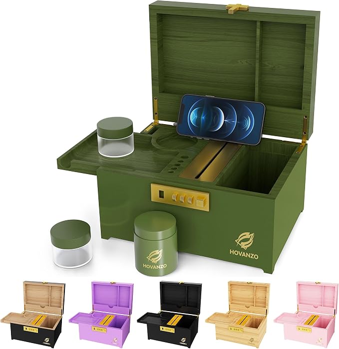 Upgraded 2024 Premium Large Bamboo Box - Locking Storage Decorative Box ...