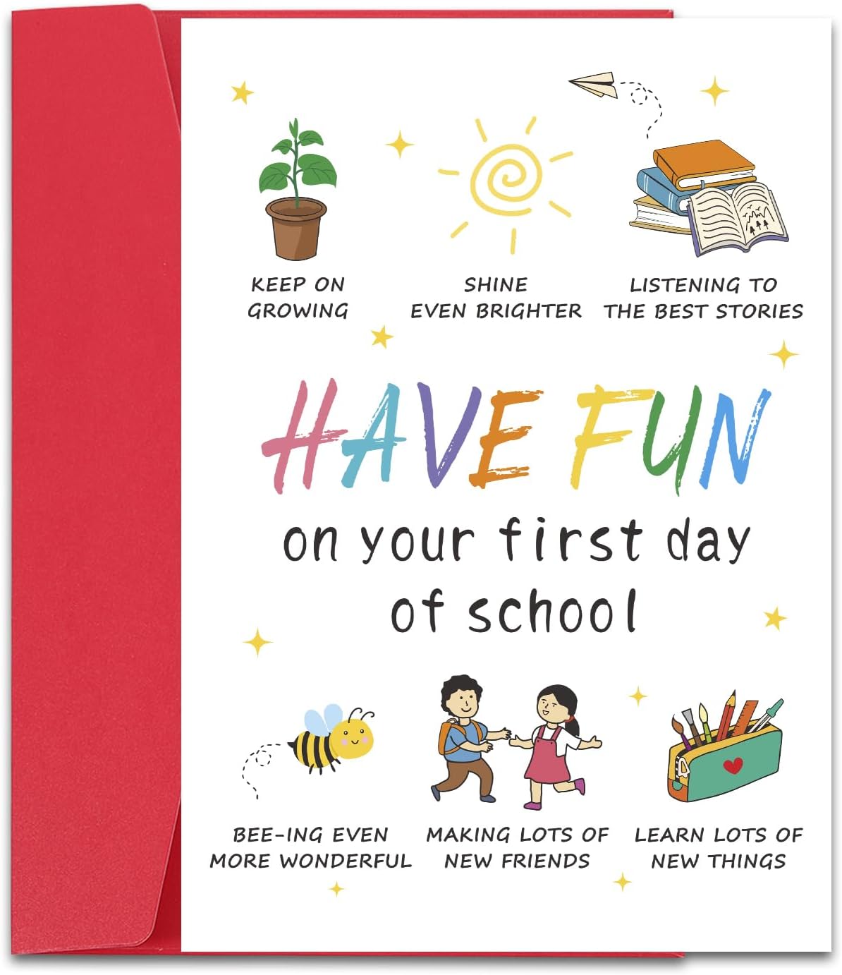 Amazon.com : Twizler First Day At School Card with Cute Ducklings ...