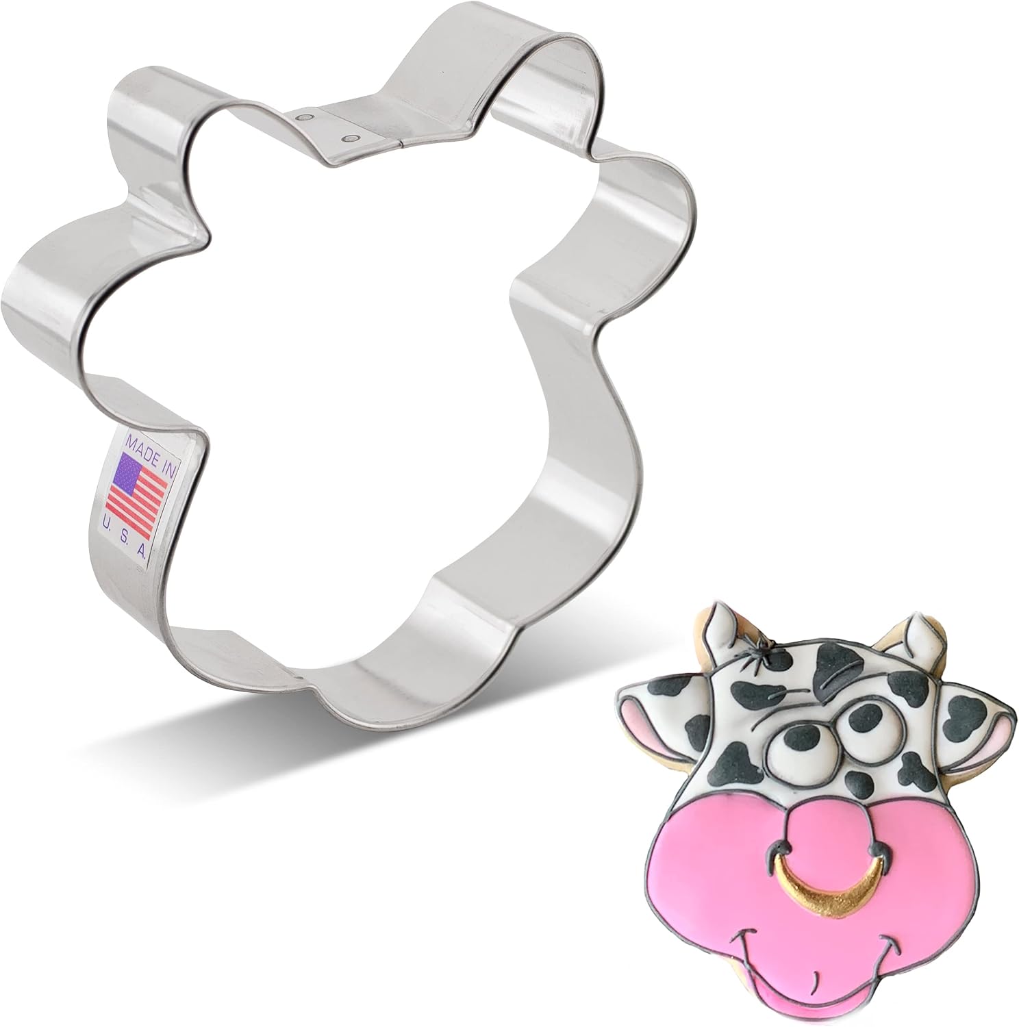 Amazon.com: Ann Clark Cookie Cutters Cow Face Cookie Cutter, 4": Home ...
