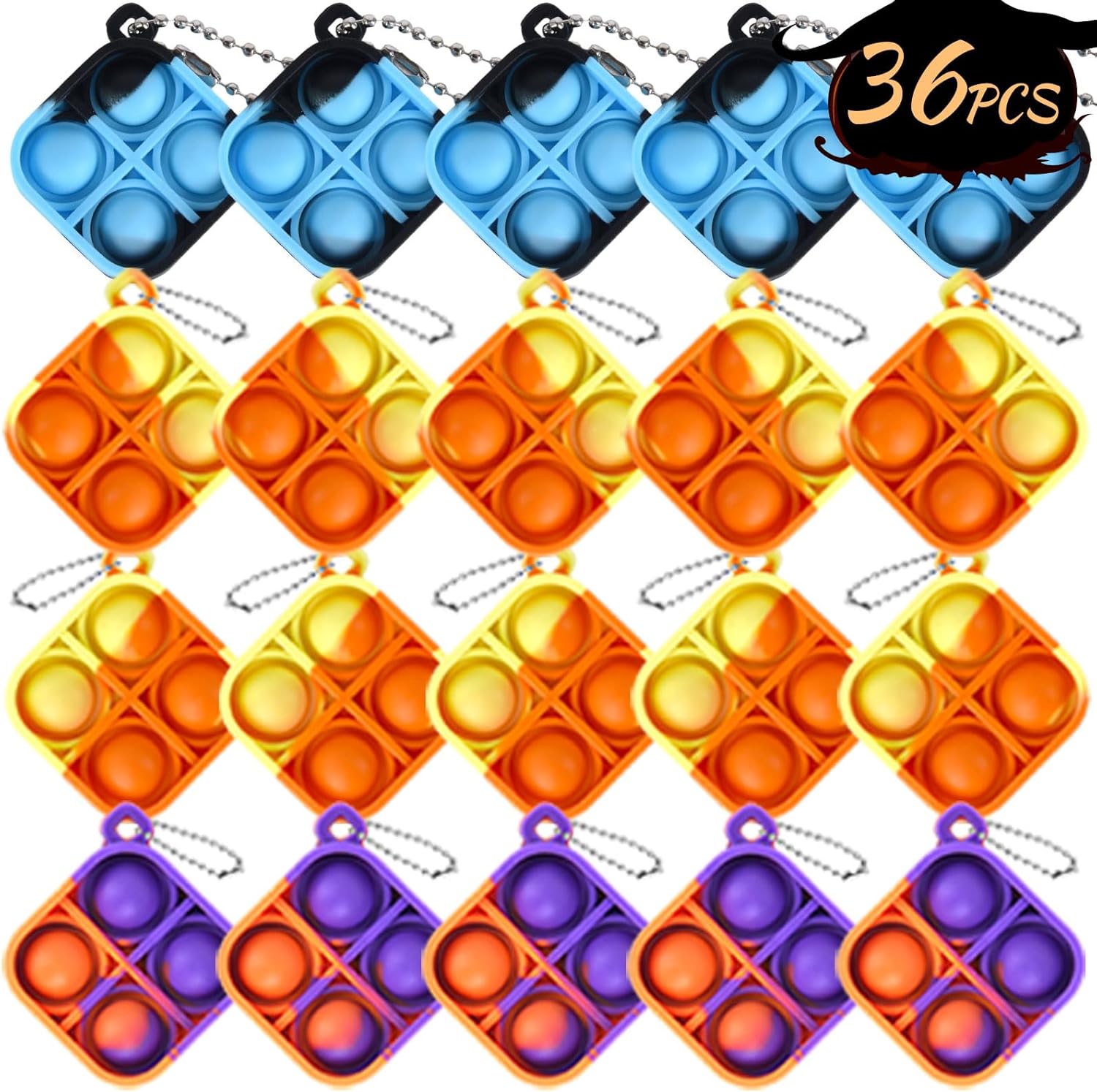 Amazon.com: Raymall Halloween Toys Set, Silicone Pop It Toy Pop Fidget ...