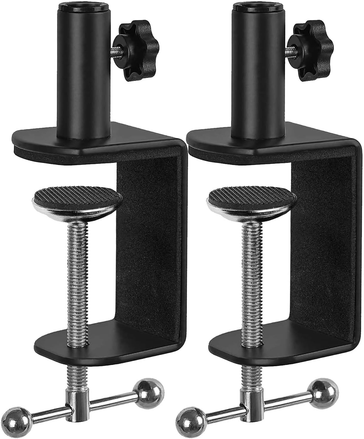 Jhanw Desk C-Clamp with 1/2" Thread Hole, C Clamp for Microphone Stand ...