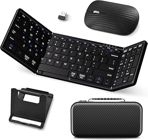 Amazon.com: JPHTEK Foldable Keyboard and Mouse, USB-C Rechargeable ...
