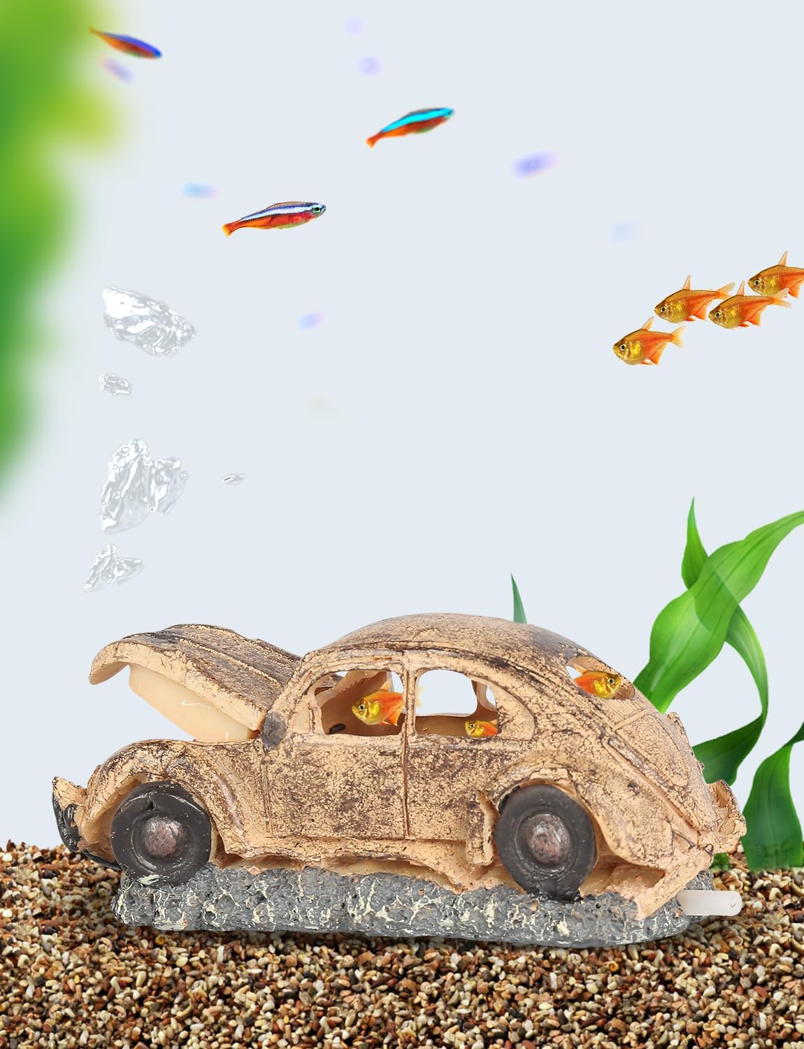 boxtech Aquarium Ornament, Fish Tank Decorations Artificial Poly Resin ...