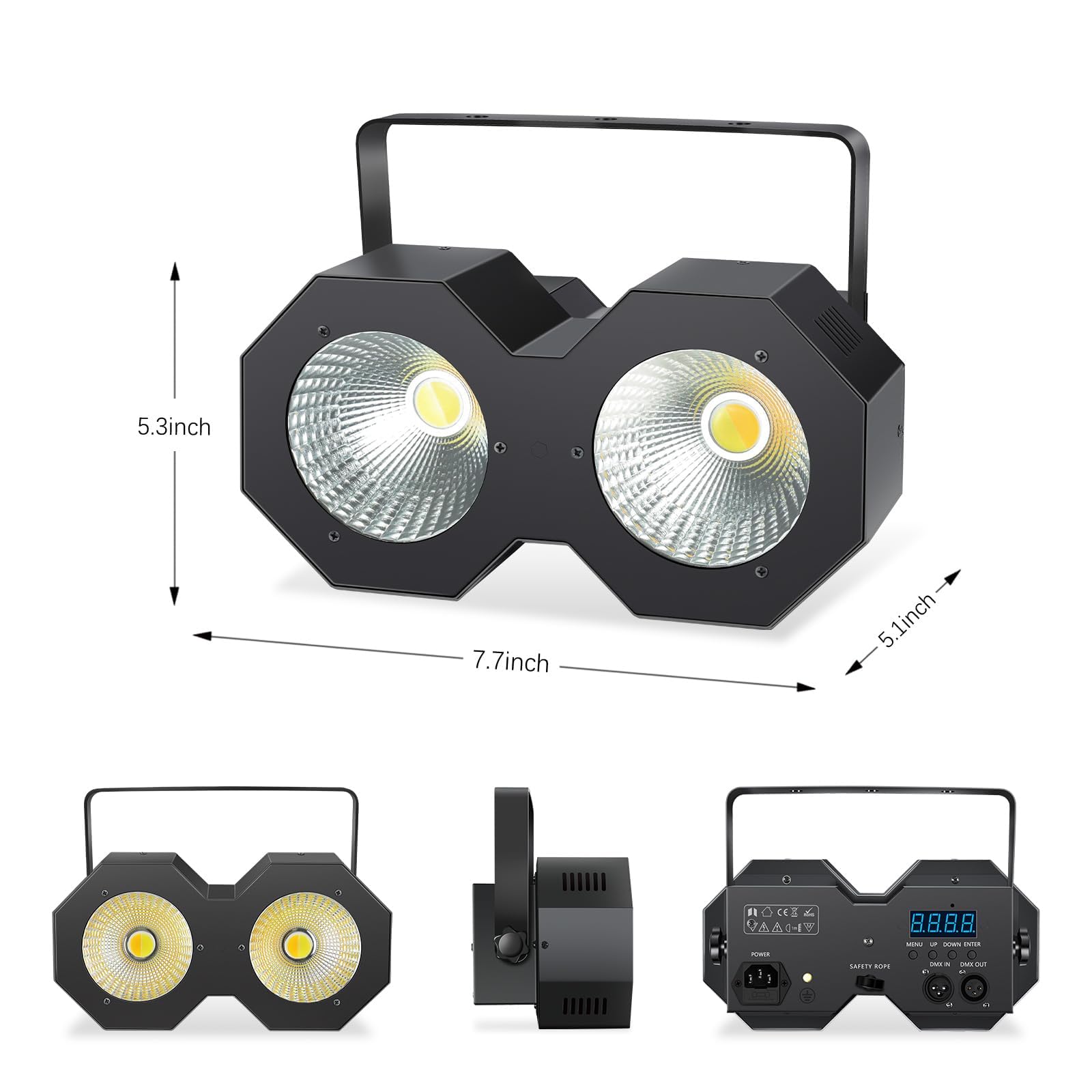 Snapklik.com : LED Blinder Stage Light,100W COB Par Cool White And Warm ...