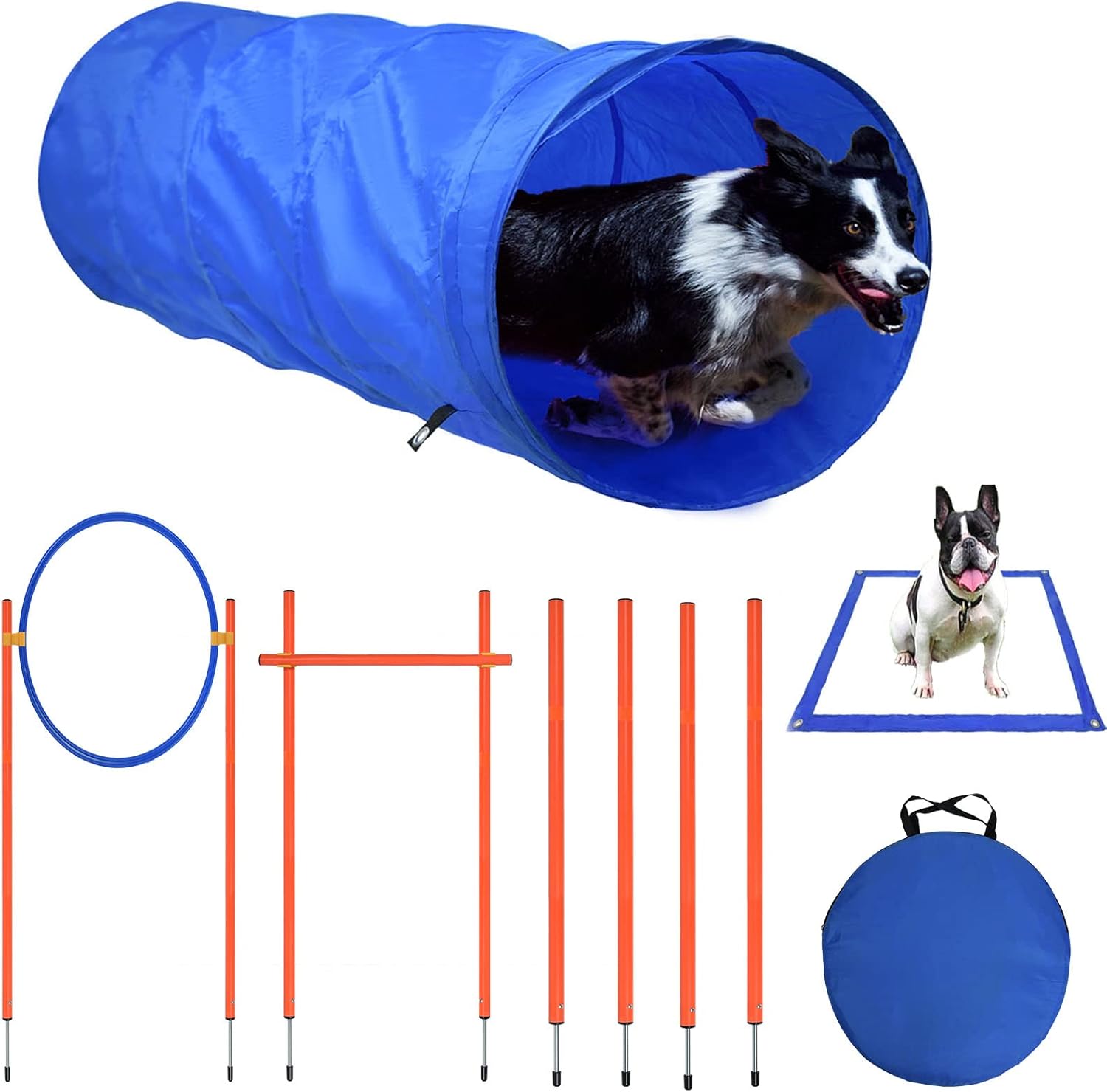 YRHome Agility Dog Agility Equipment Kit, Obstacles for Dog Training ...