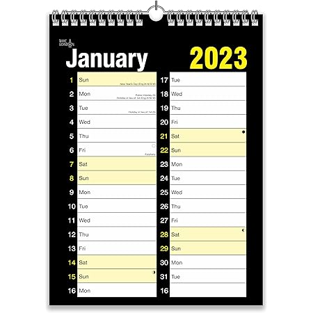 2023 A4 Large Print 2 Column Calendar 8032 : Amazon.co.uk: Stationery ...