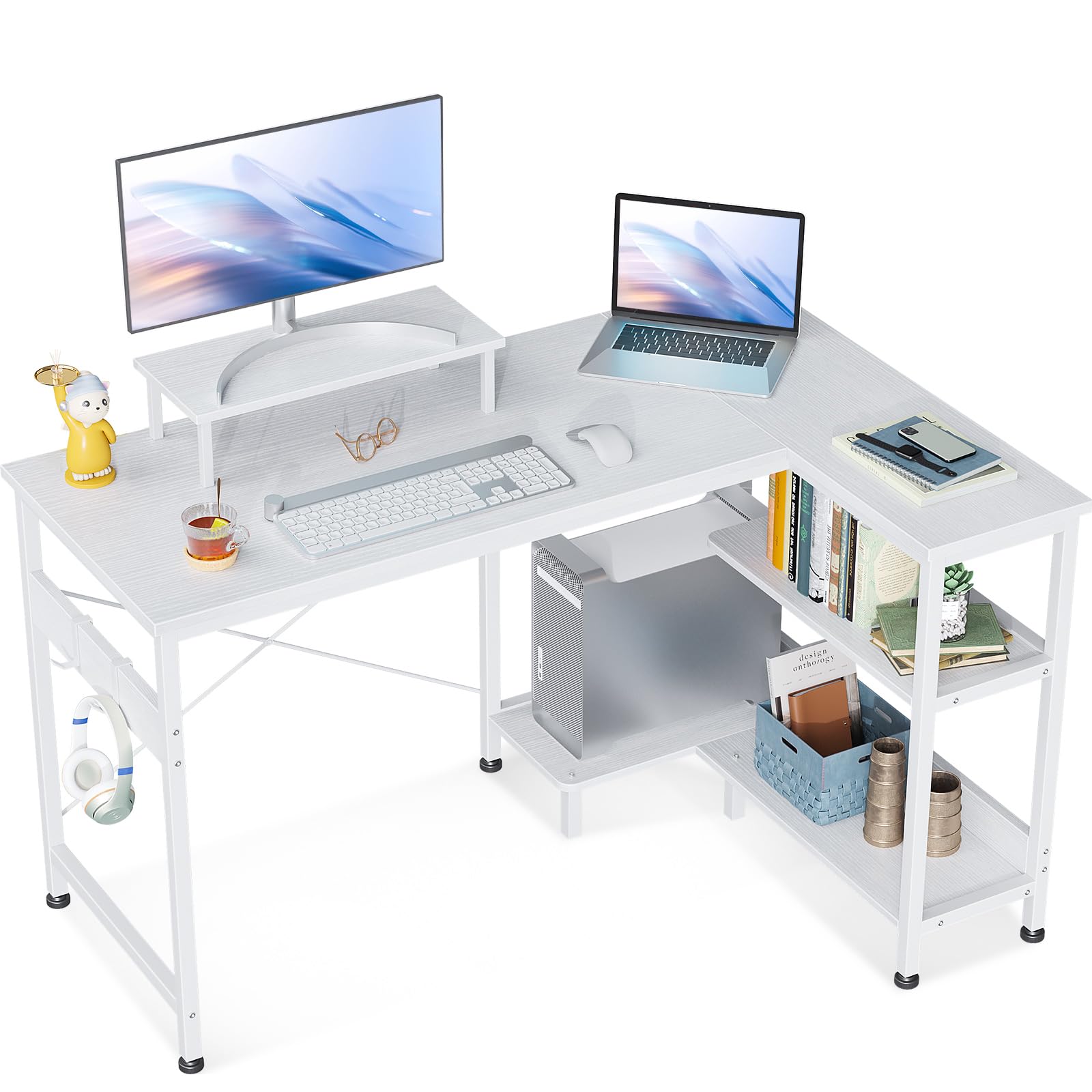 Snapklik.com : ODK 47 Inch Small L Shaped Computer Desk
