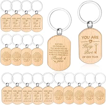 MOSROAD 30 Pcs Employee Appreciation Keychains Bulk Coworker Thank You ...