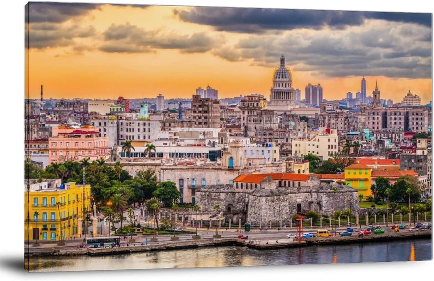 Amazon.com: Puerto Rico Wall Art Sets Caribbean Sea Wall Decor San Juan ...