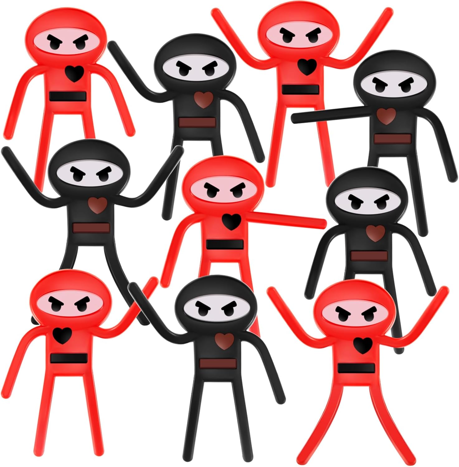 Amazon.com: Syhood 24 Pcs Bendable Ninja Toys for Boys and Girls, Ninja ...