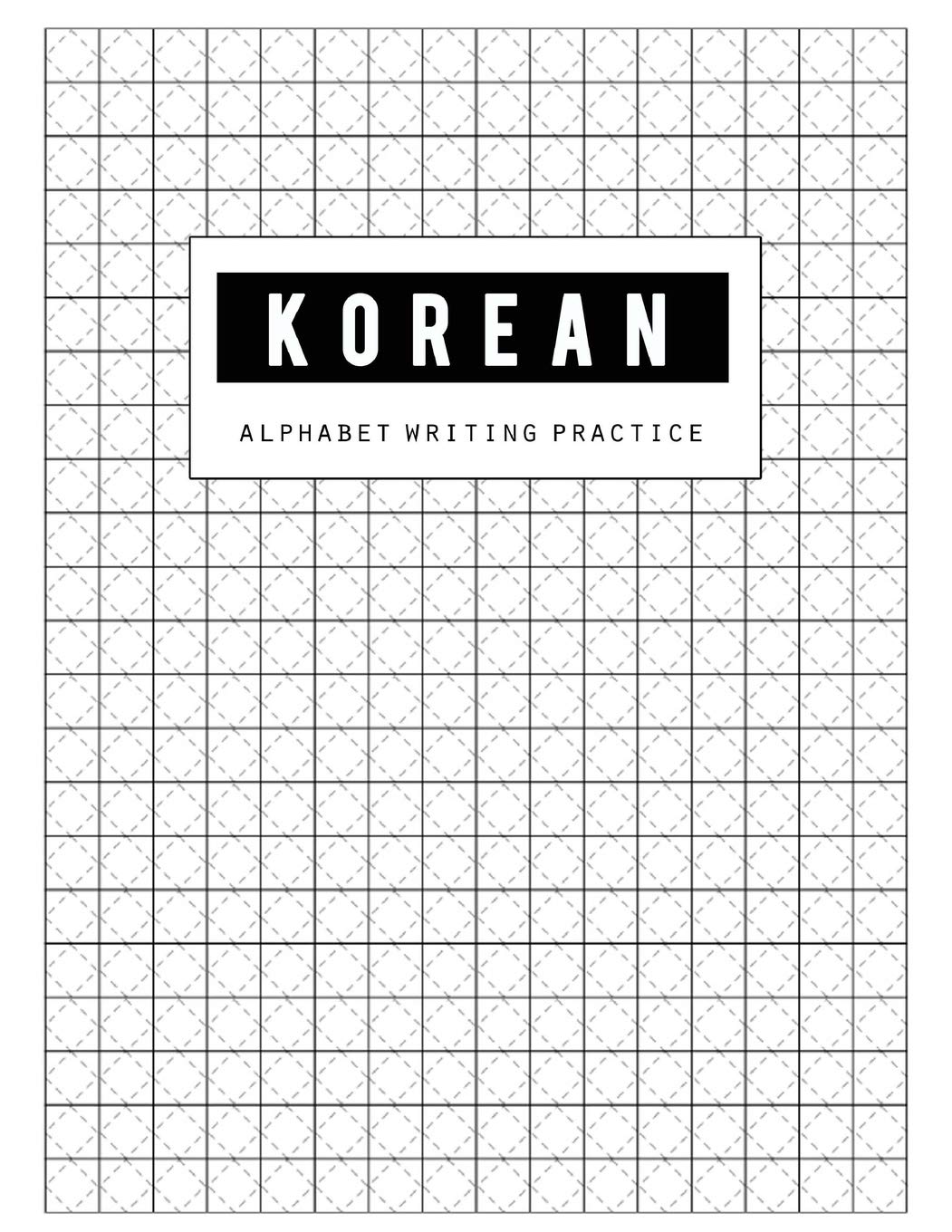 Korean Alphabet Writing Practice: Graph Paper, Writing Blank Book ...