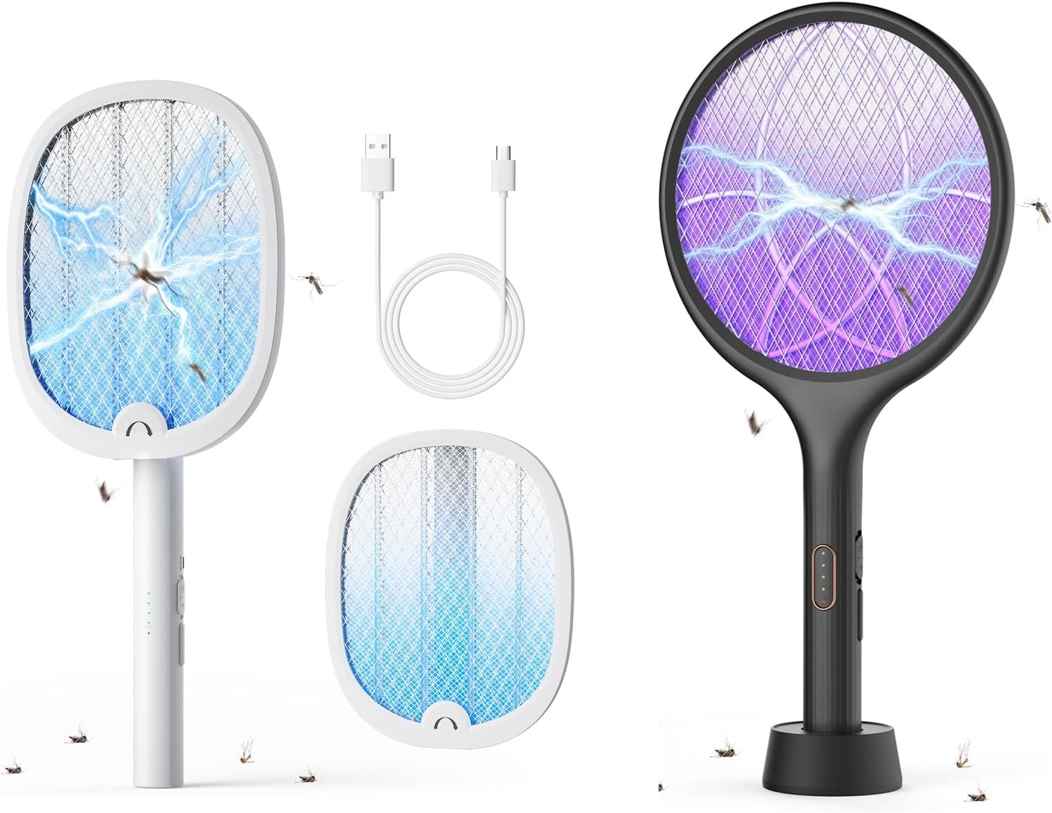 Amazon.com : YISSVIC Electric Fly Swatter 4000V Bug Zapper Racket Dual ...