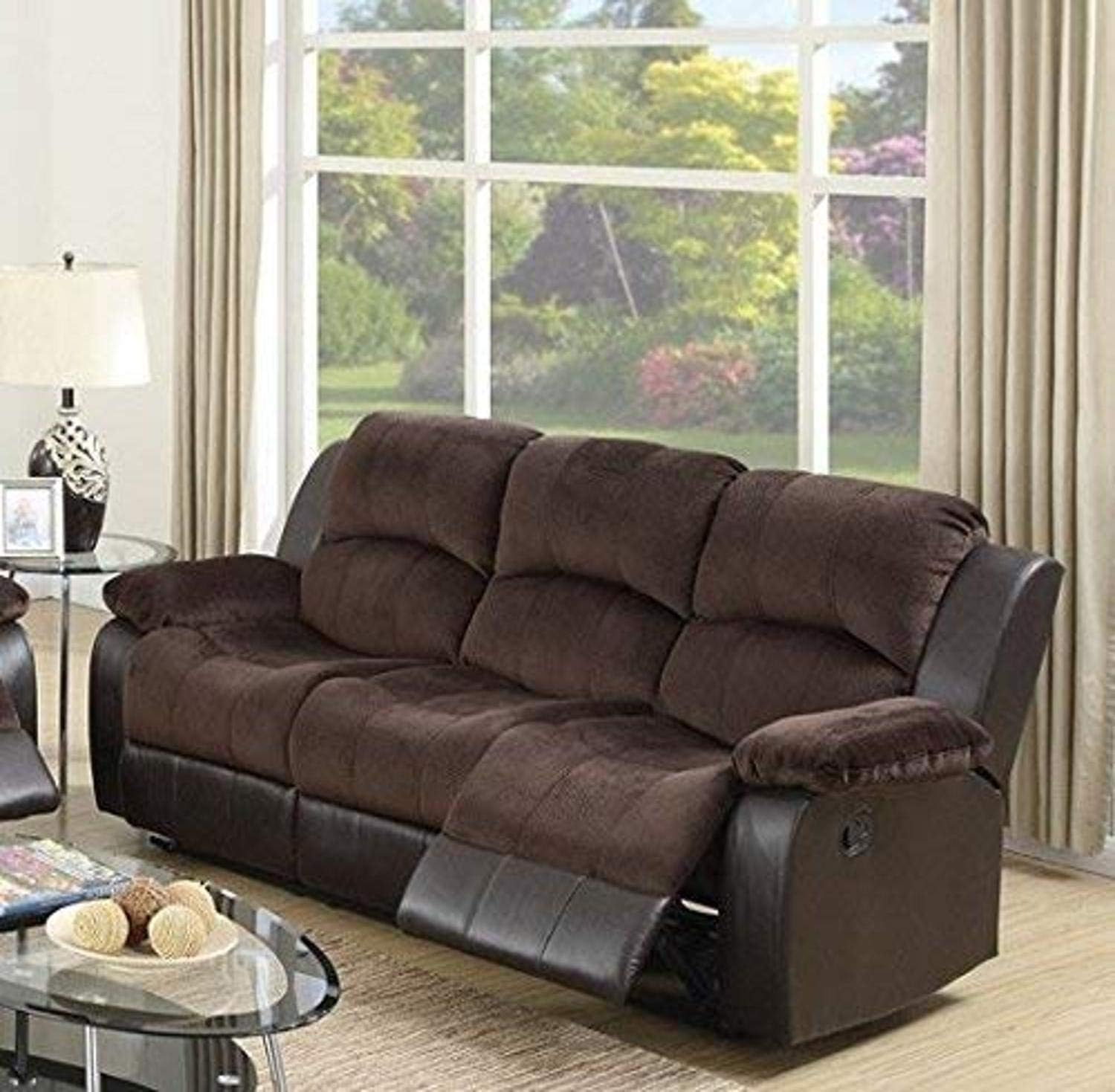 Amazon.com: Poundex Sofas, Brown : Home & Kitchen
