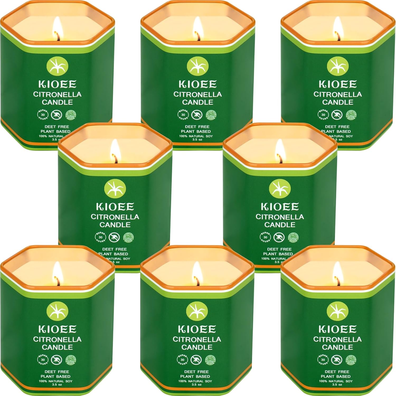 Amazon.com: Citronella Candles Outdoor,(8 Pack) 28 OZ, 200 Hours Burn ...