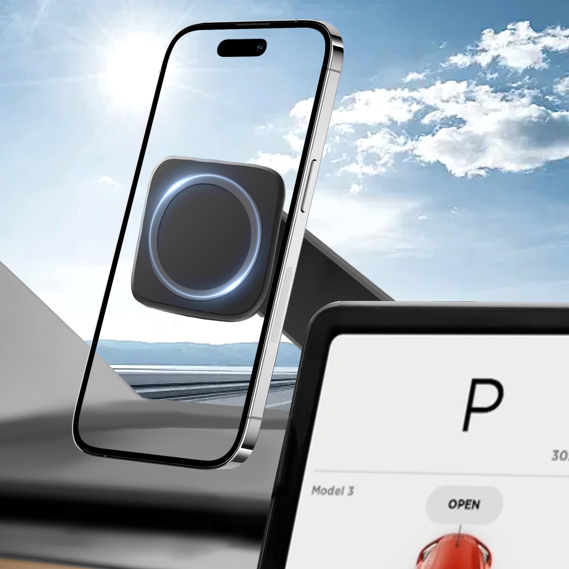 Amazon.com: Tesla Phone Mount, for MagSafe Car Mount, 【Strongest Magnet ...
