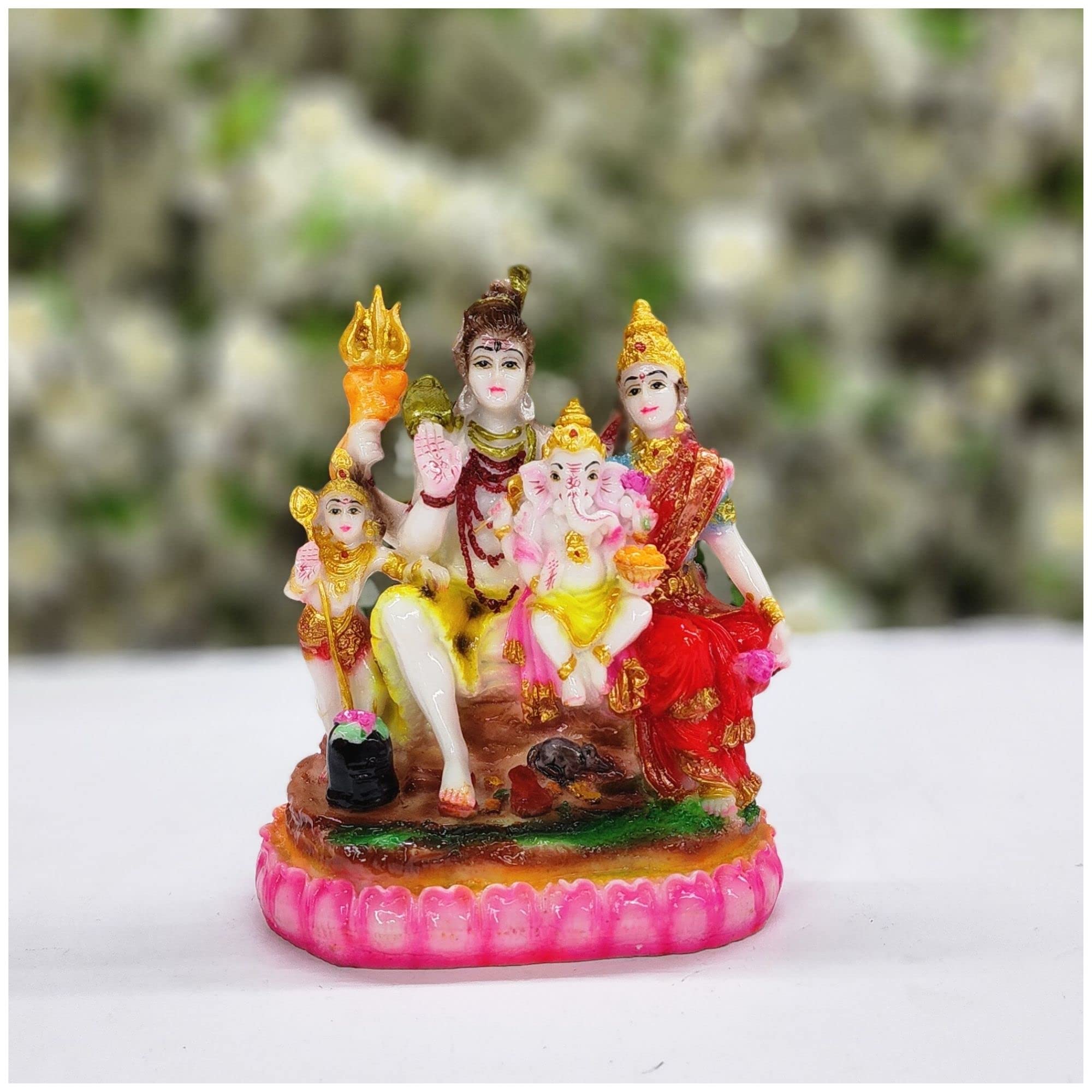 Buy AtoZ India Cart Shiva Family Statue Lord Shiva Parivar Idol Lord ...