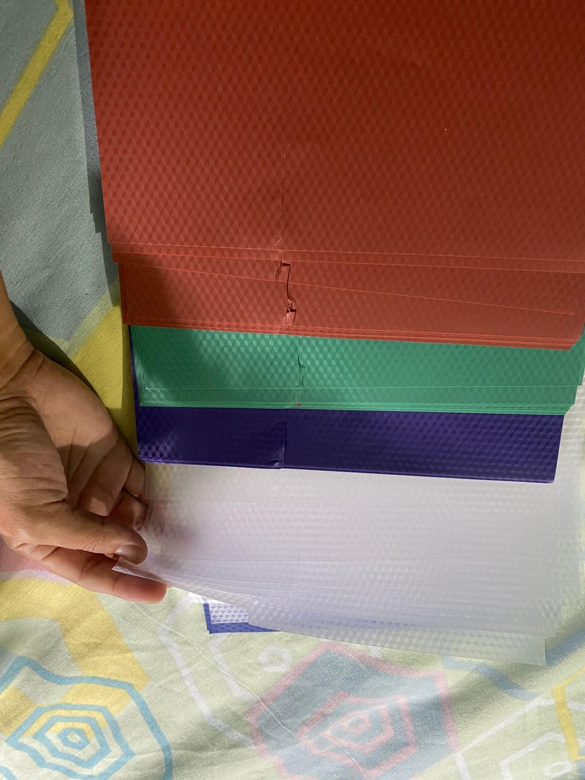 Spiral Binding Sheet cover A4, Set of Five Colours (Pink, Grey, Blue ...