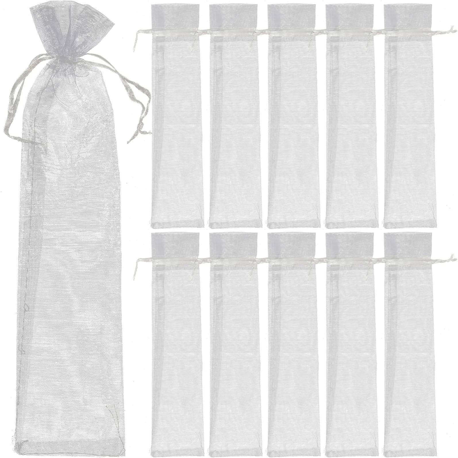 Amazon.com: SEWACC Gift Bags, 20pcs Organza Clear Bags for Wedding Party Gift Wrapping Supplies ...