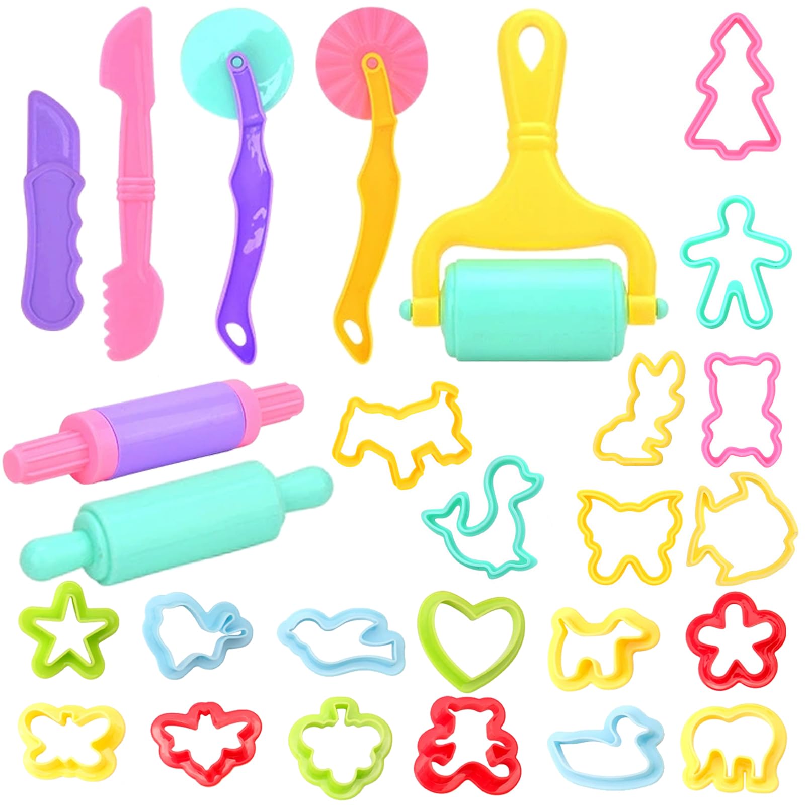 27 Pcs Playdough Set, Playdough Accessories, Play Dough Tools ...