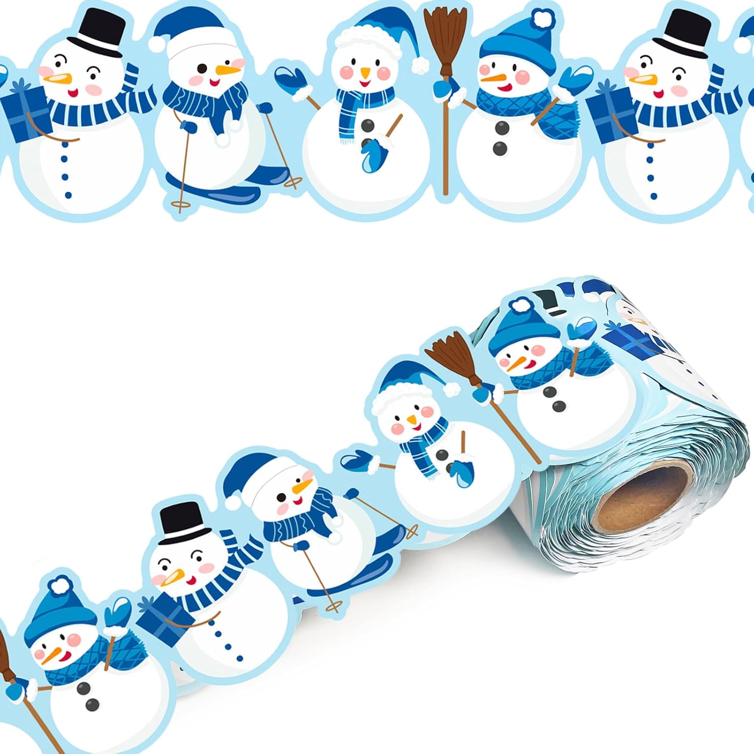 Amazon.com: 68.9 Feet Winter Snowman Bulletin Board Border Decorations ...