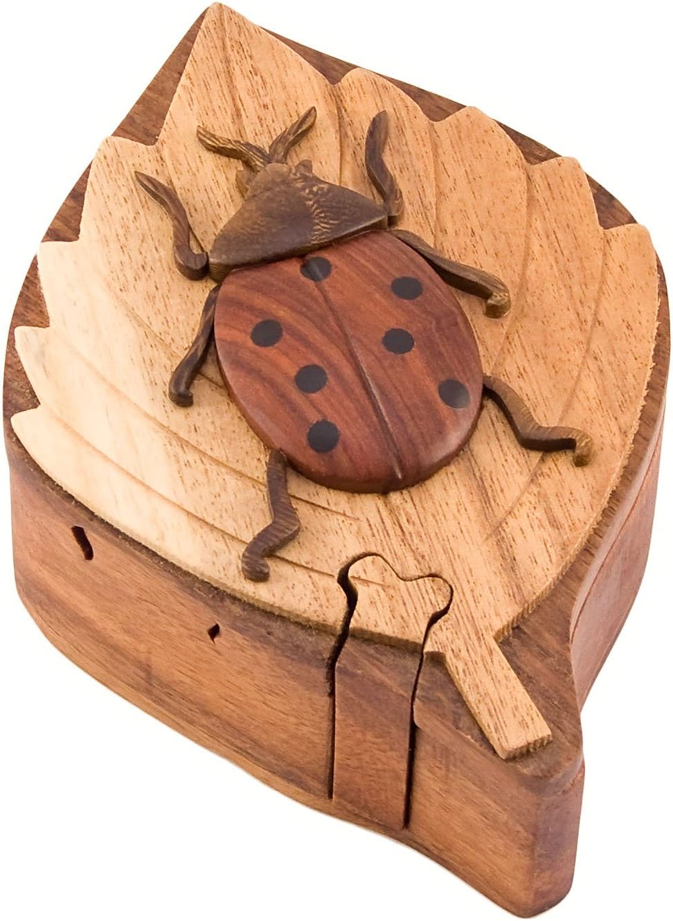 Amazon.com: Ladybug Handmade Carved Wood Intarsia Puzzle Box