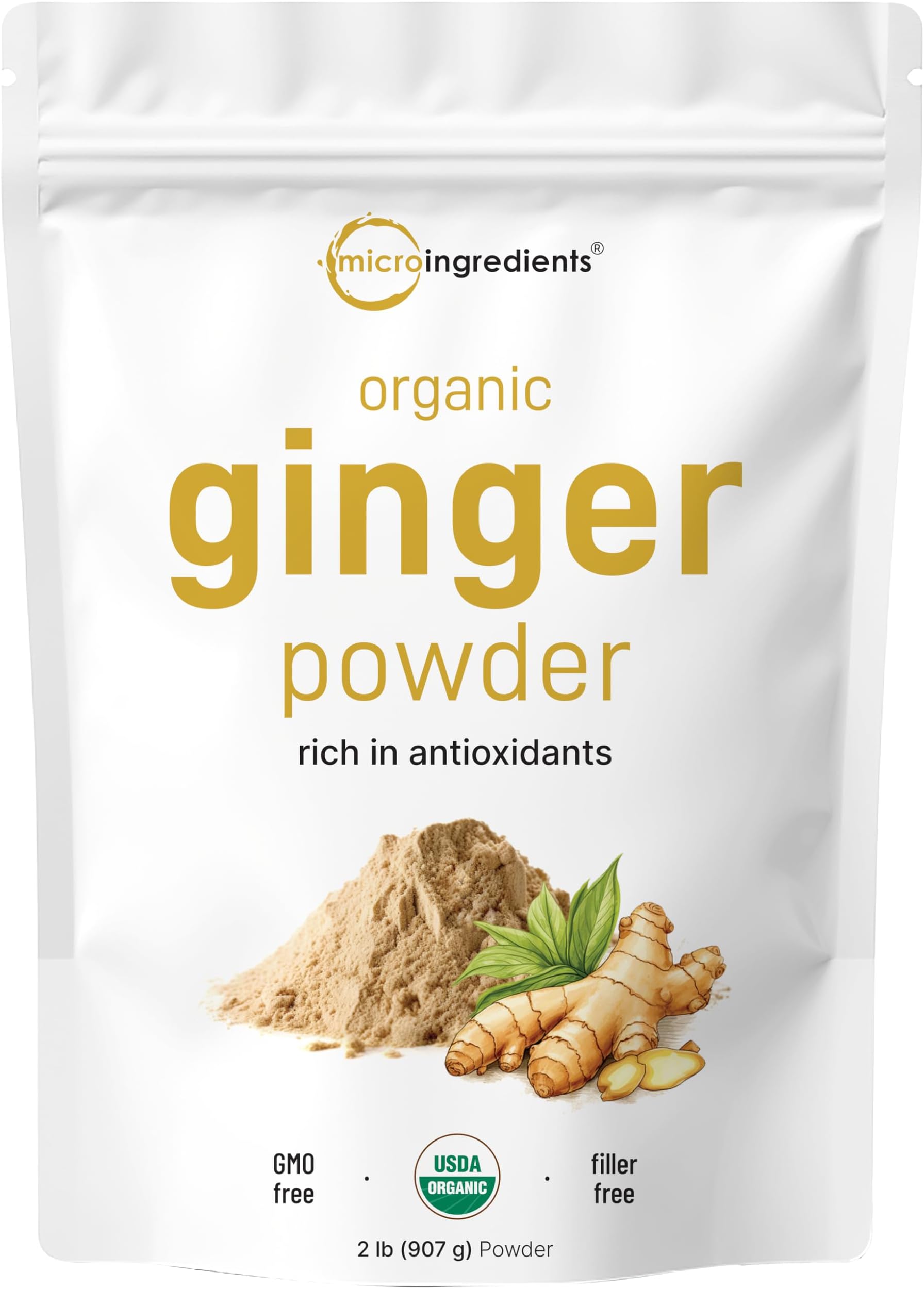 Amazon.com : Jiva Organic Ginger Powder 1.75 Pound Bulk Bag - Non-GMO ...