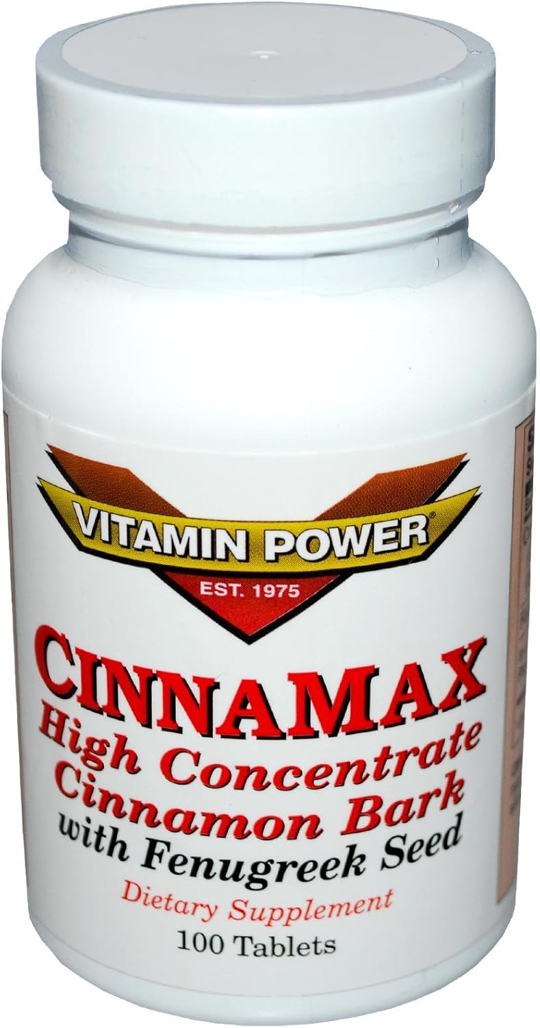 Amazon.com: CinnaMax, High Concentrate Cinnamon Bark, 100 Tablets ...