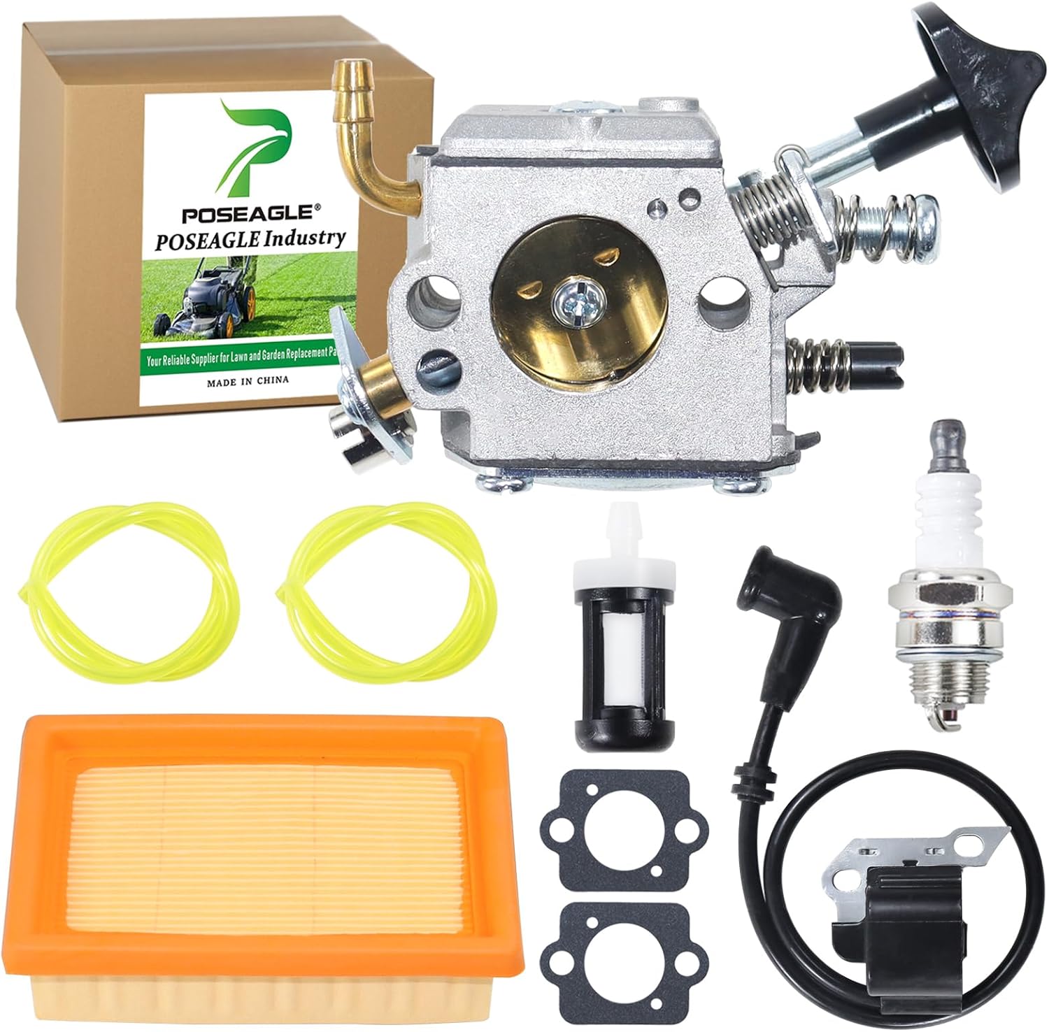 Amazon.com: POSEAGLE BR400 Carburetor With Ignition Coil Replaces 4203 ...