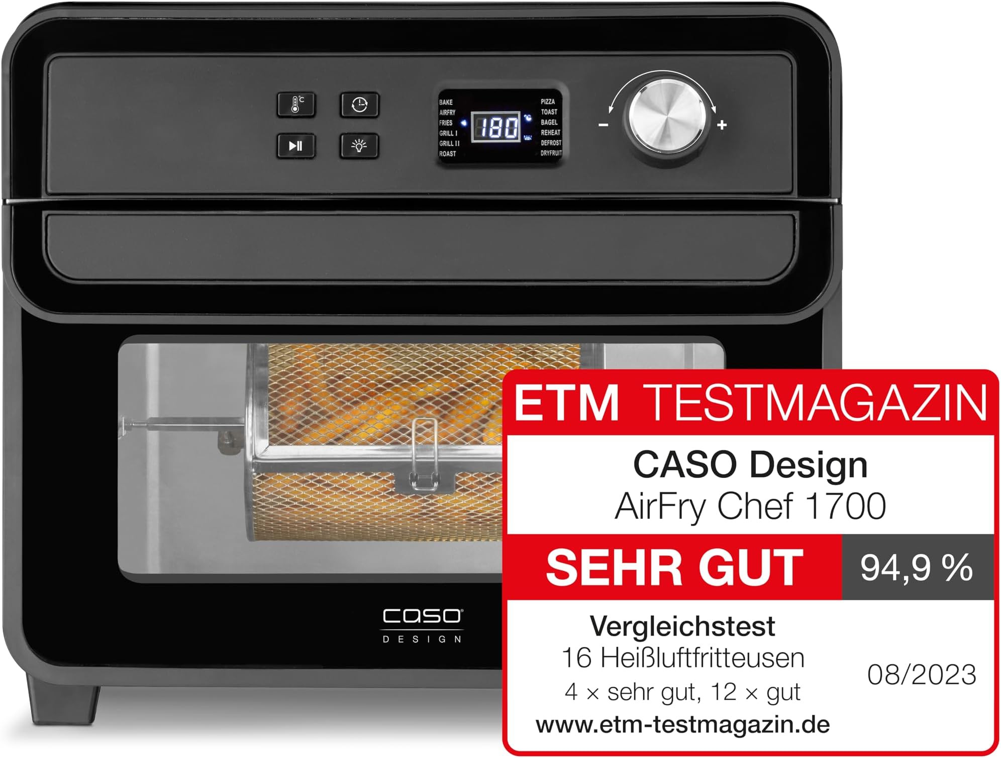 Caso 3000 Airfy Chef 1700 Elektrikli Firin : Amazon.com.tr: Mutfak