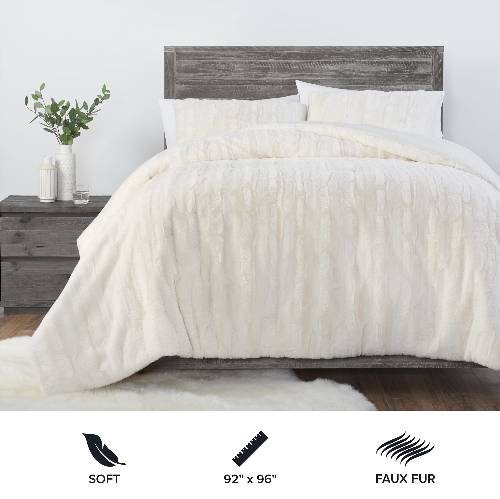 UGG 13711 Alondra Full-Queen 3-Piece Comforter Set Soft Cozy Bedding ...
