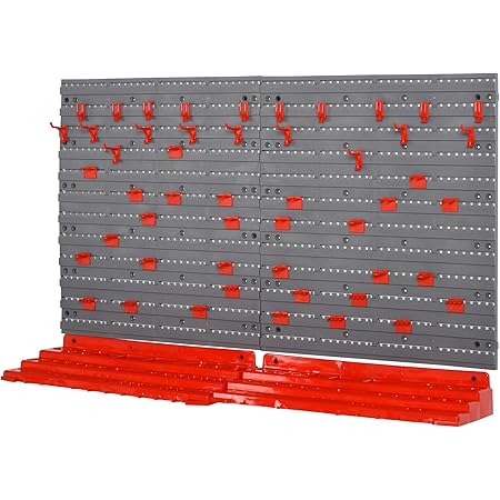 Amazon.com: DURHAND 54 Piece Pegboard and Shelf Tool Organizer Wall ...