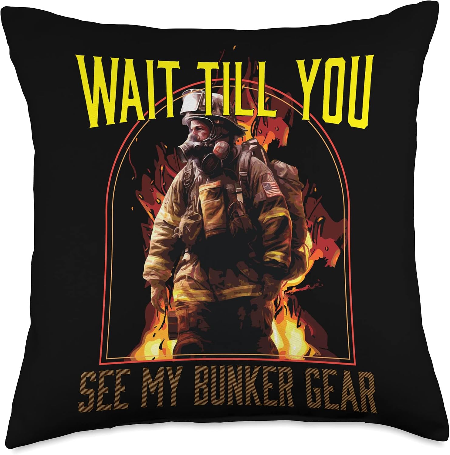 Amazon.com: Best Firefighter Gift Fireman Firefighting Wait Till You ...