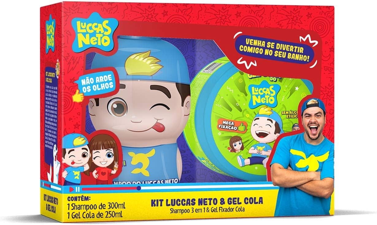 Cia Da Natureza - Kit Luccas Neto 3D Shampoo 300Ml + Gel Cola 250Ml | Amazon.com.br