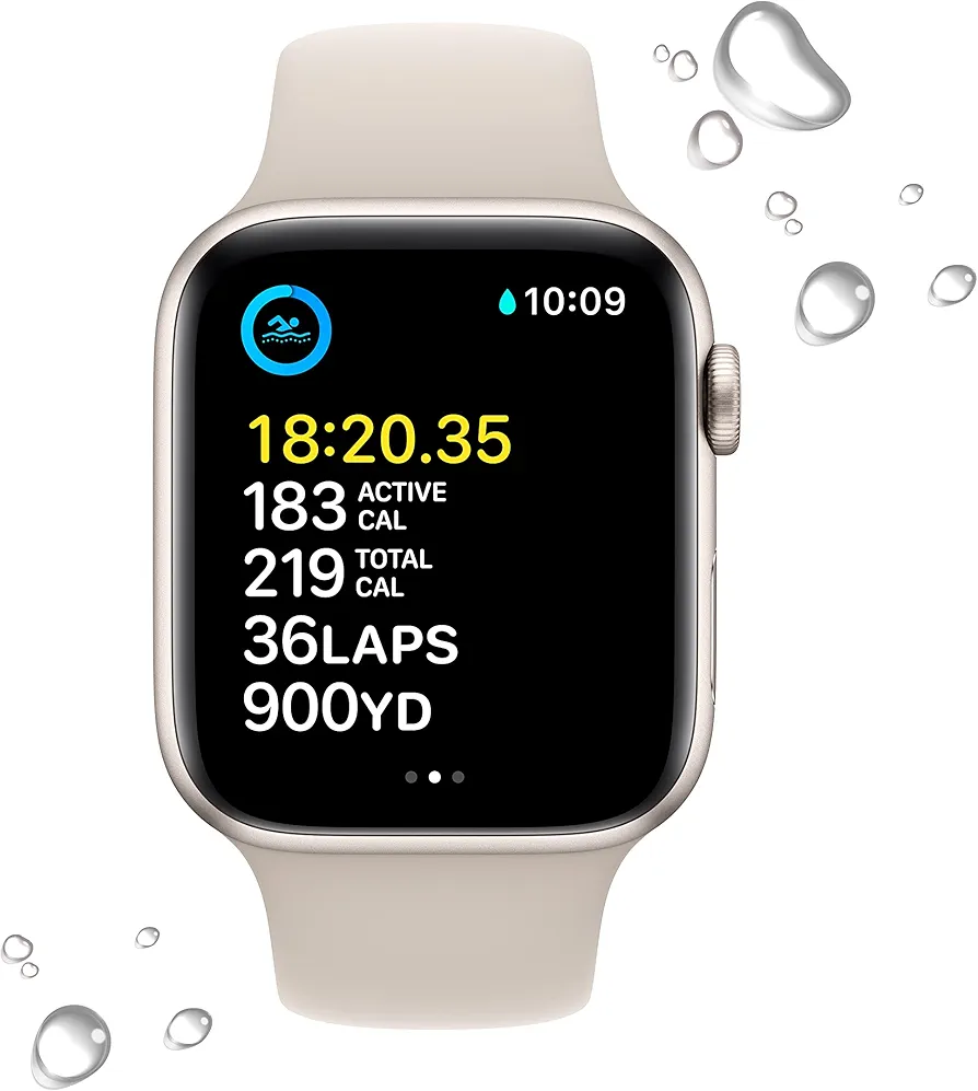 Apple Watch SE (2nd Gen) [GPS 44mm] Smart Watch w/Starlight Aluminum ...