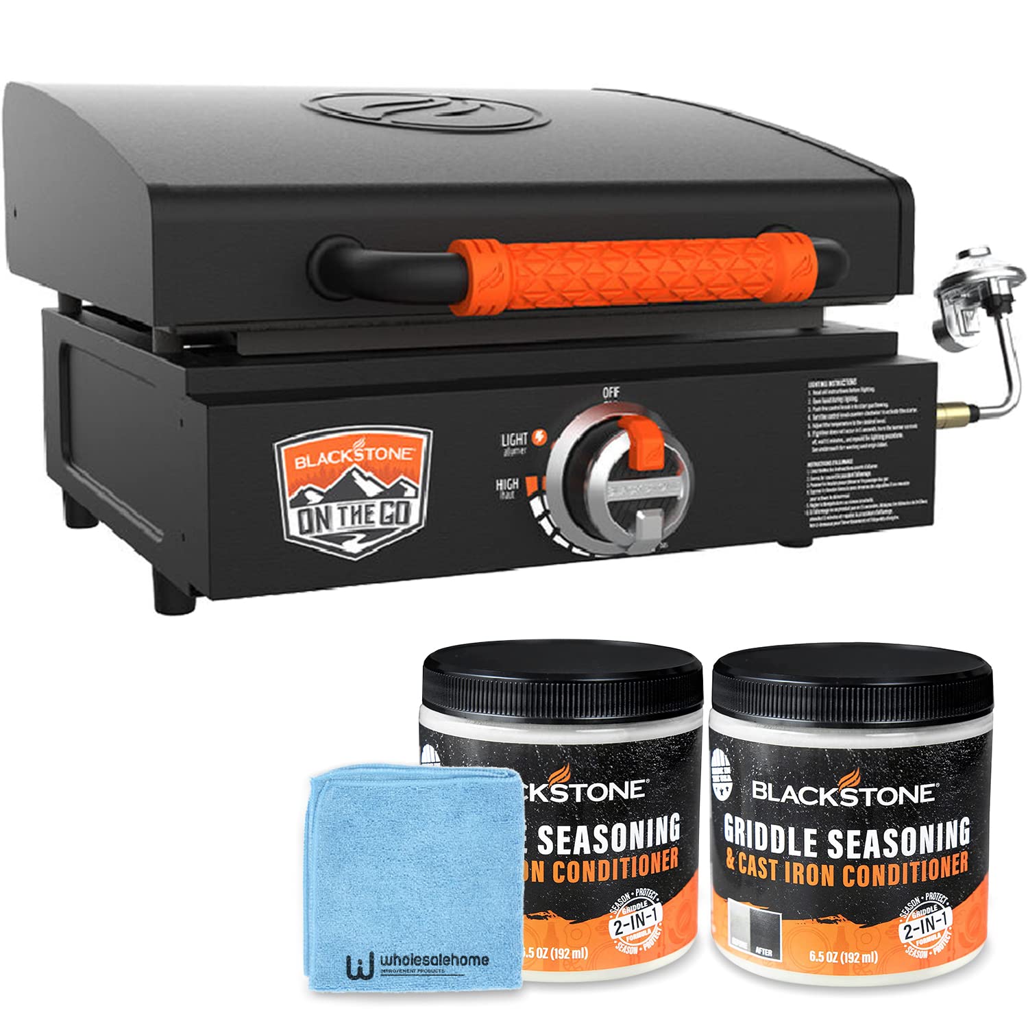 17 Inch Blackstone Griddle with Lid, Nonstick Tabletop Gas Griddle ...