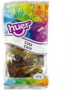 Huer Cola Pocket Pals, Soft and Chewy Gummy Candy, 75g Bag (Pack of 12 ...