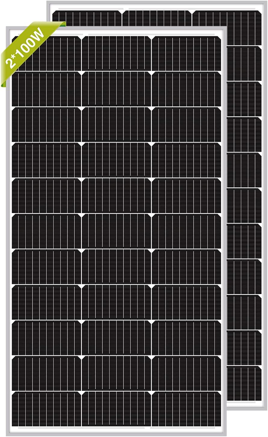 Amazon.com : WUZECK 100Watt 12Volt Solar Panel Monocrystalline PV ...