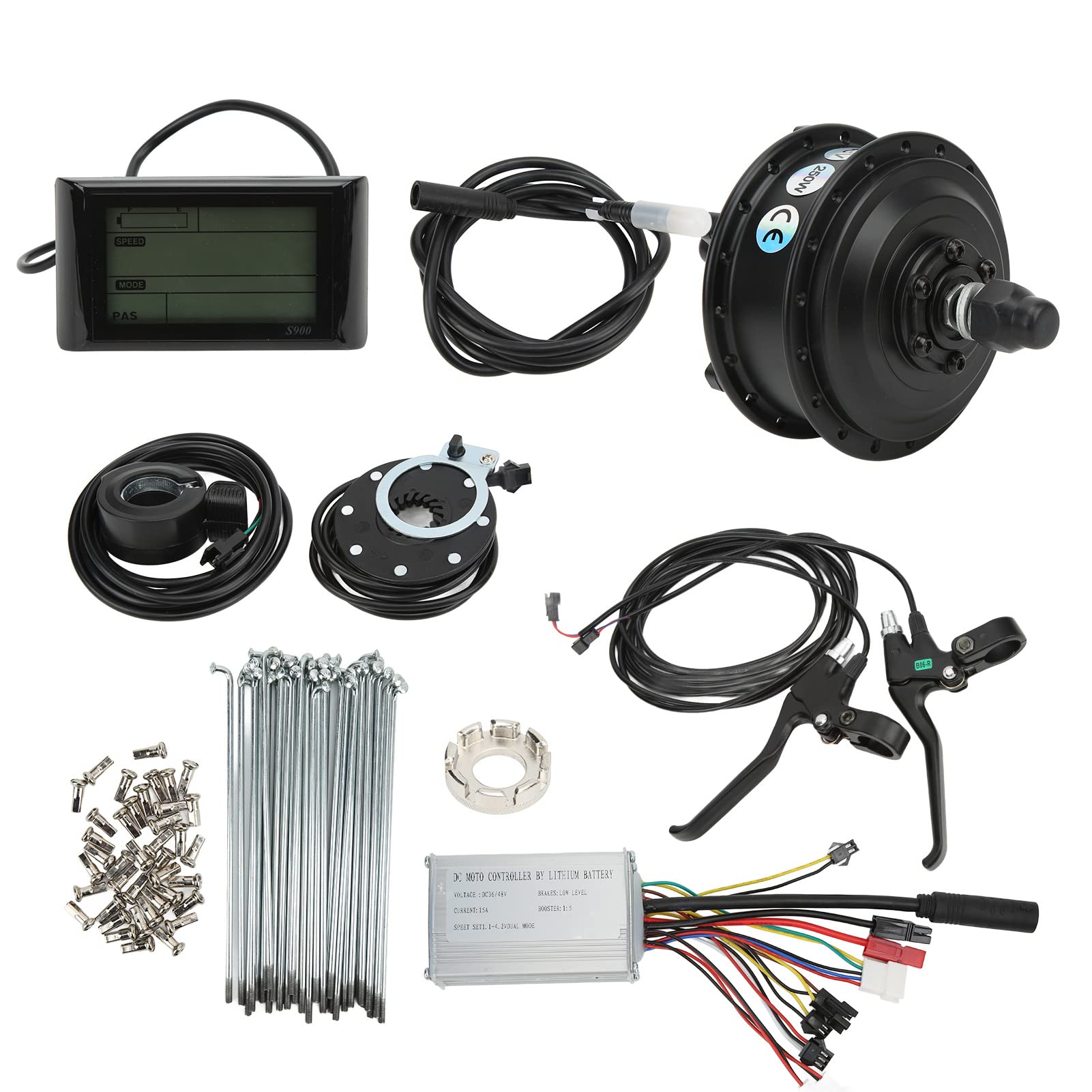 Buy Electric Bike Conversion Kit 48V 250W 15A Controller S900 LCD ...