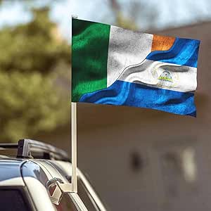 Amazon.com : Ireland Flag Flag Nicaraguan Nicaragua Flag Car Flag For ...