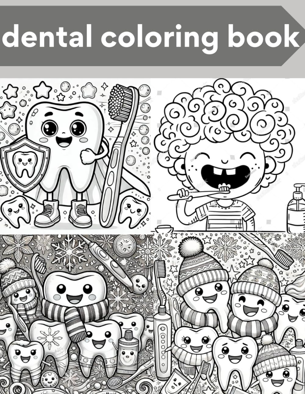dental coloring book: Fun and Easy Activities for Healthy Smiles: book ...